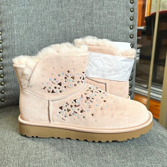 UGG | Shoes | Ugg Australia Classic Galaxy Bling Mini Suede Boots Size ...